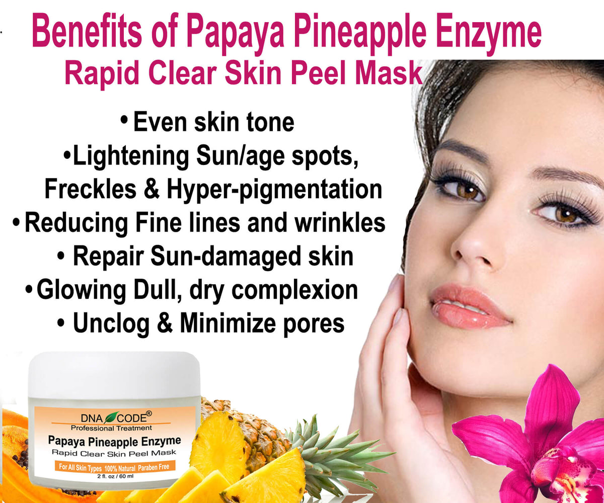 20% Papaya Pineapple Glycolic Enzyme Clear Skin Mask Peel w/ Argirelin ...